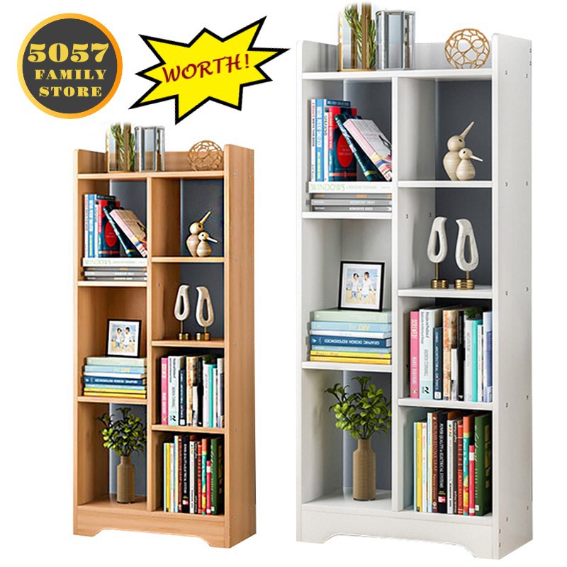 [5057] Simple Wooden Storage Book Shelf - 2355 | Shopee Malaysia