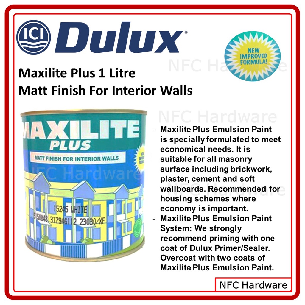 Maxilite Plus 1 Litre Matt Finish For Interior Walls / Cat Kapur ...