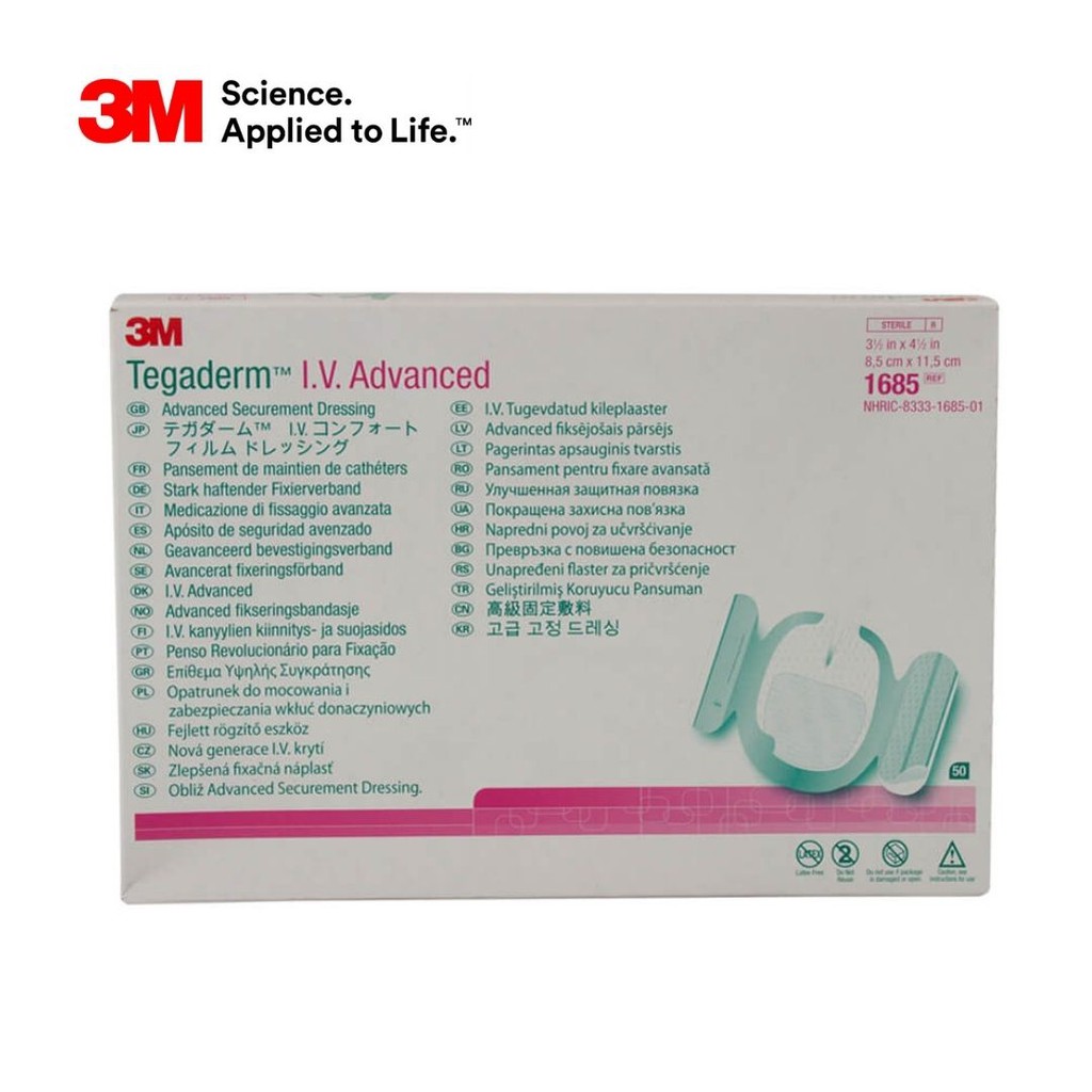 3M™ Tegaderm™ IV Advanced Securement Dressing 1685 ( 1 box / 50 pcs ...