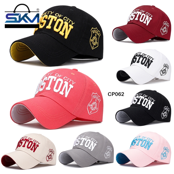 SKM Boston Baseball Embroidery Casual Outdoor Sports Men Women Hat Cap ...