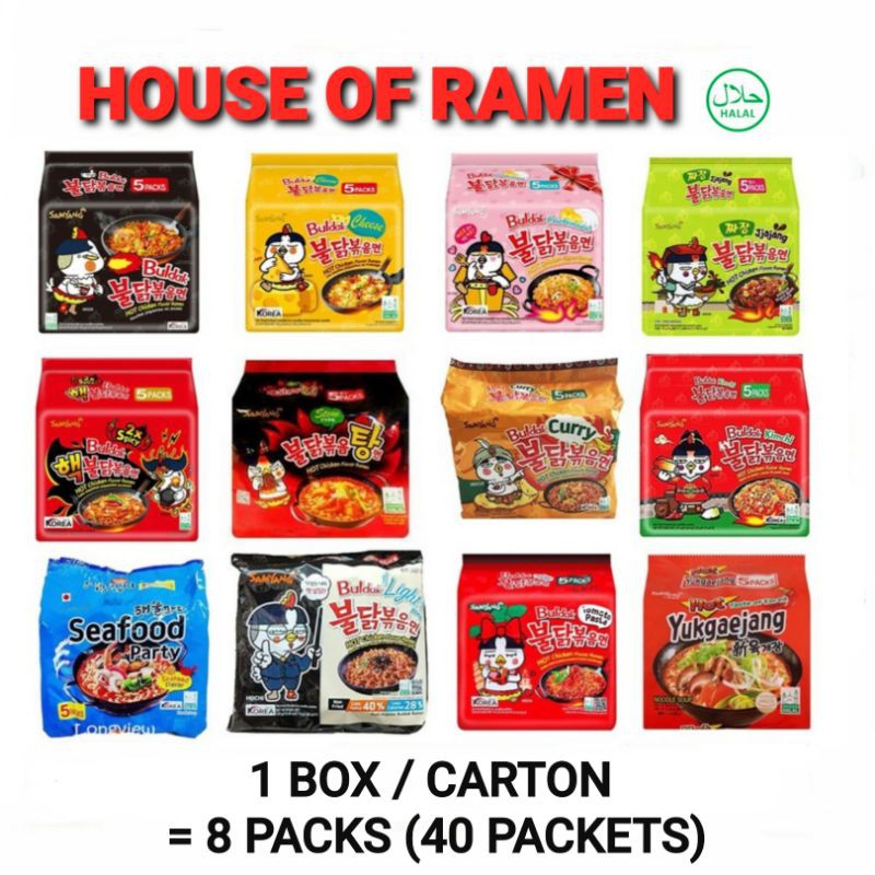 KOREA SAMYANG RAMEN BOX CARTON (SINGLE & MIX FLAVOR) | Shopee Malaysia