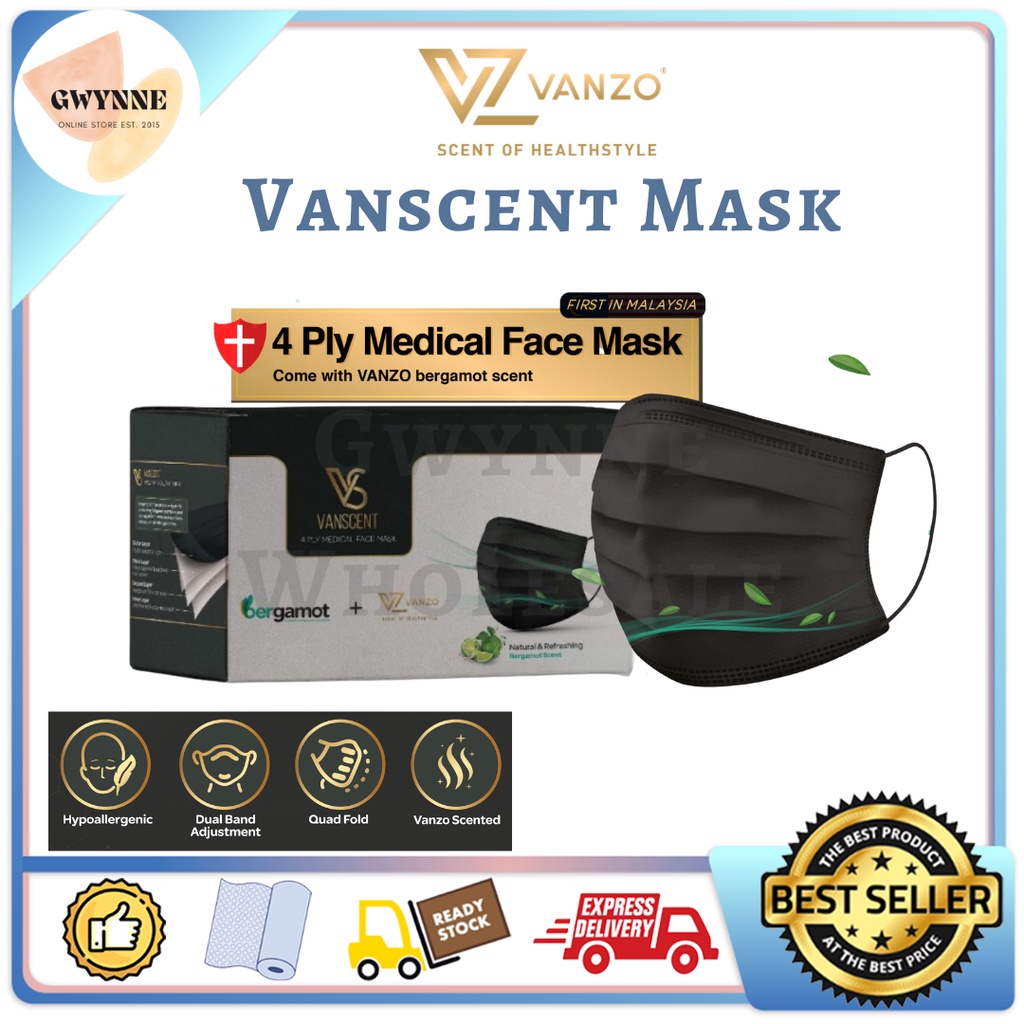 【Vanzo Vanscent Mask】Vanzo口罩 4ply Medical Face Mask 30pcs Individual ...