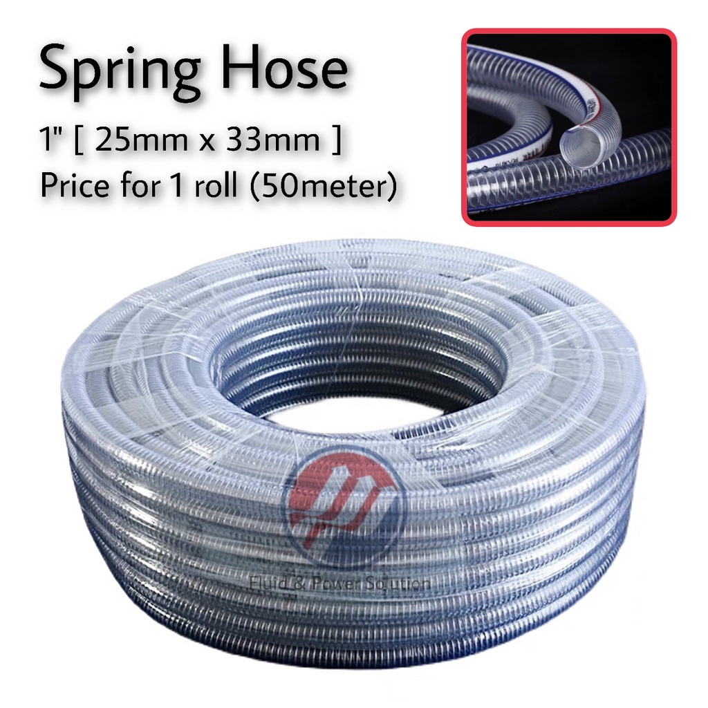 Spring Hose 1" 25 x 33mm [50meter] ,Vacuum Hose, Water Hose, Air Hose ...