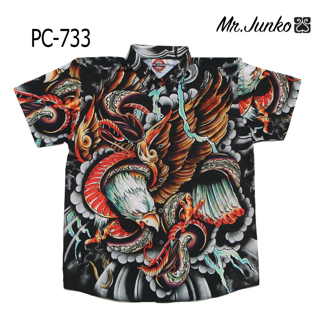 Yakuza Style Shirt Mr-Junko Pattern Soft Fabric Comfortable To Wear Not ...