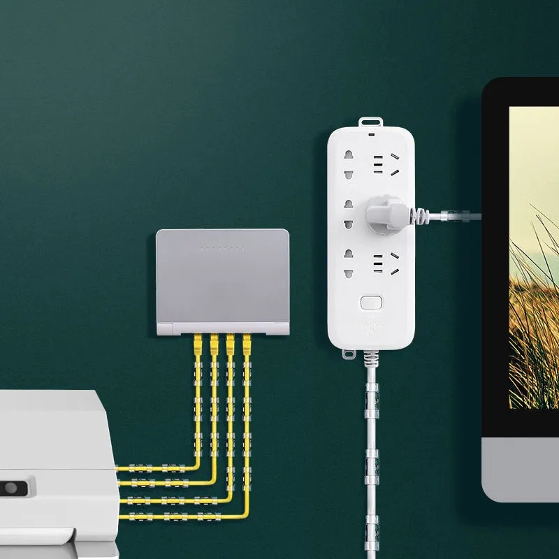 40pcs Cable Organizer Clips Transparent Cable Management USB Audio VGA ...