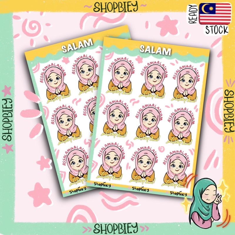 #ST48 Sticker sheet salam sticker islamic muslimah sticker for ...