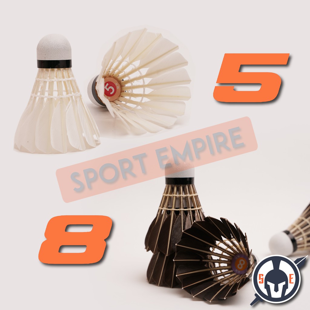 Ling Mei Badminton Shuttlecock GuangMing No.5 / No.8 FOC PU Grip (100% ...