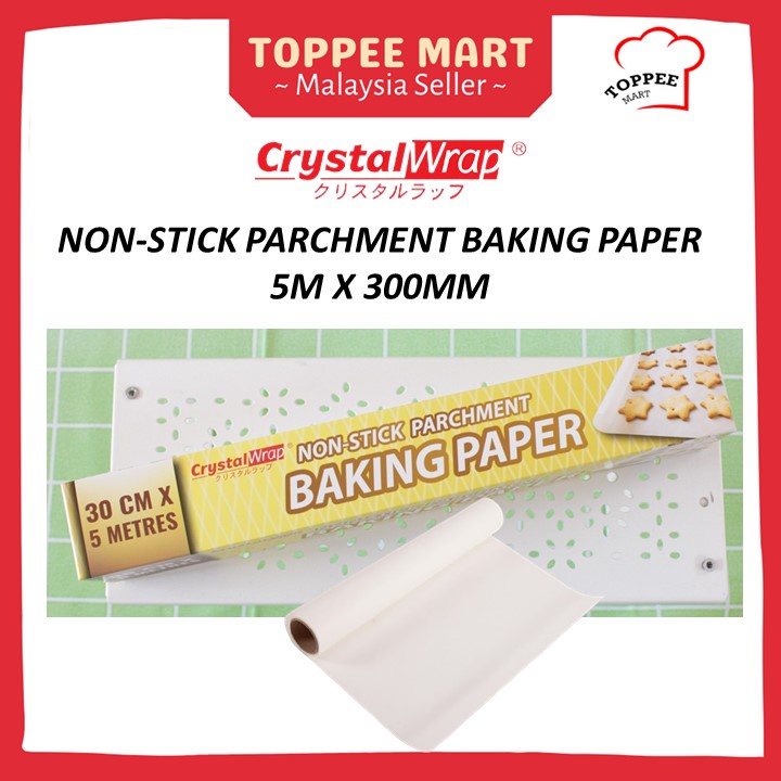CrystalWrap Non-stick Baking Paper 5M x 300mm (Kertas Minyak) | Shopee ...