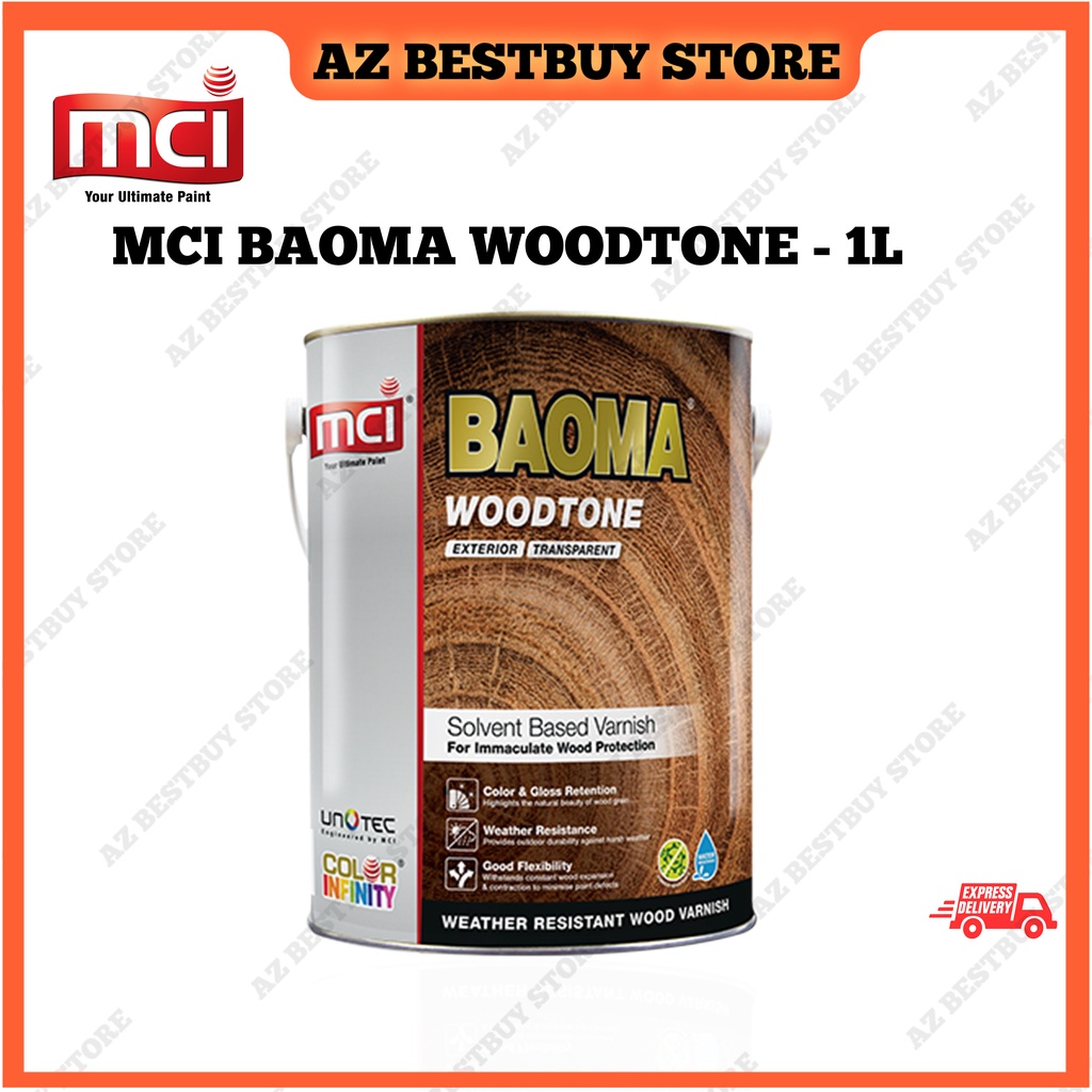 [1L] Wood Varnish; MCI BAOMA WOODTONE 1 Liter ; Shellac Wood Stain ...