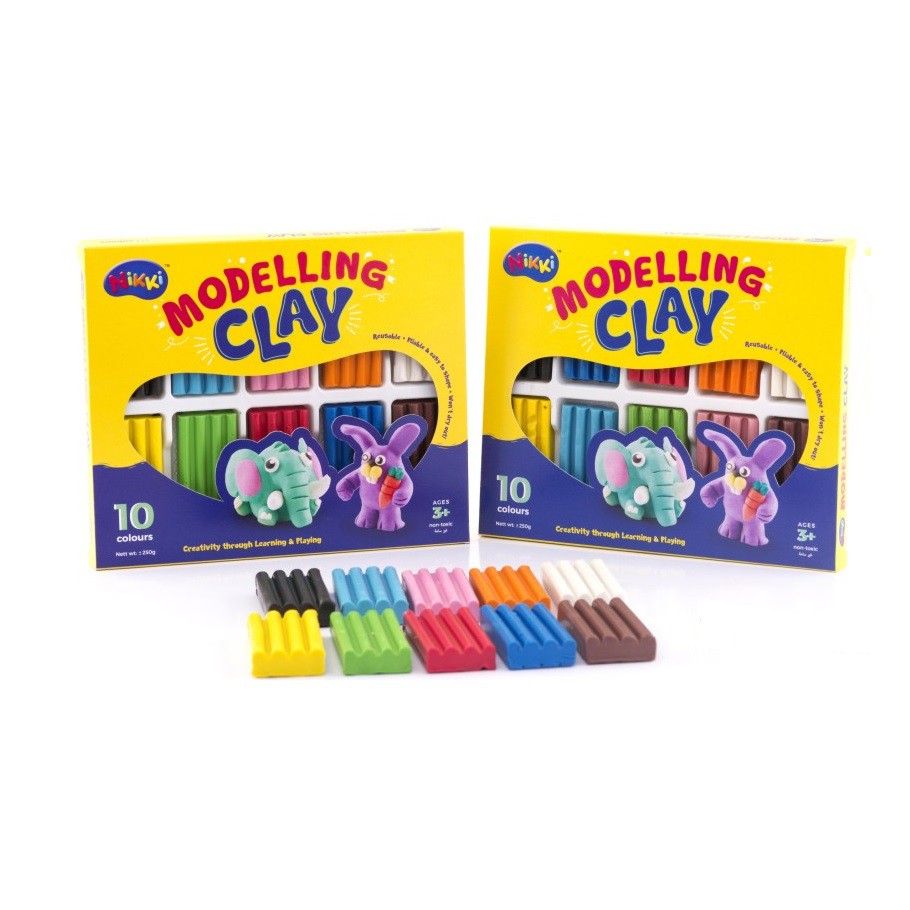 Nikki 10-Pieces Fun Clay Modelling Clay (MD100) | Shopee Malaysia