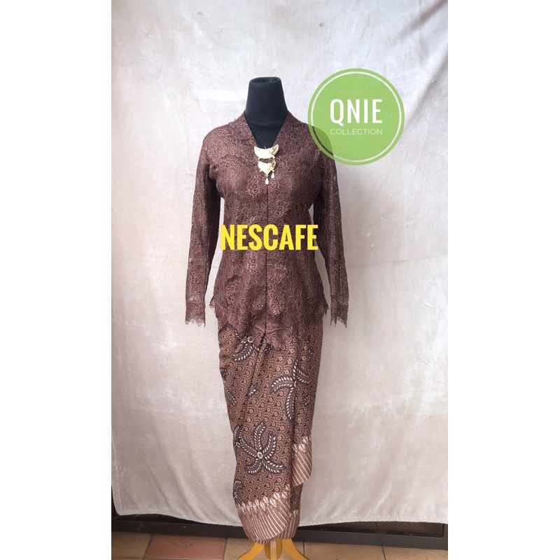 KEBAYA LUNA WARNA NESCAFE / COKLAT TUA - Baju sahaja | Shopee Malaysia