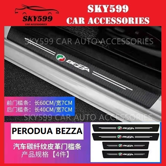 Perodua BEZZA Car Door sill Sticker Styling Car Door 1set 4pcs | Shopee ...