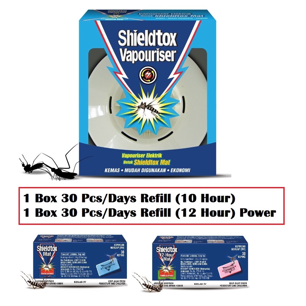 Shieldtox Corded Vapouriser with FREE Shieldtox Mat (30s) Sheildtox Mat ...