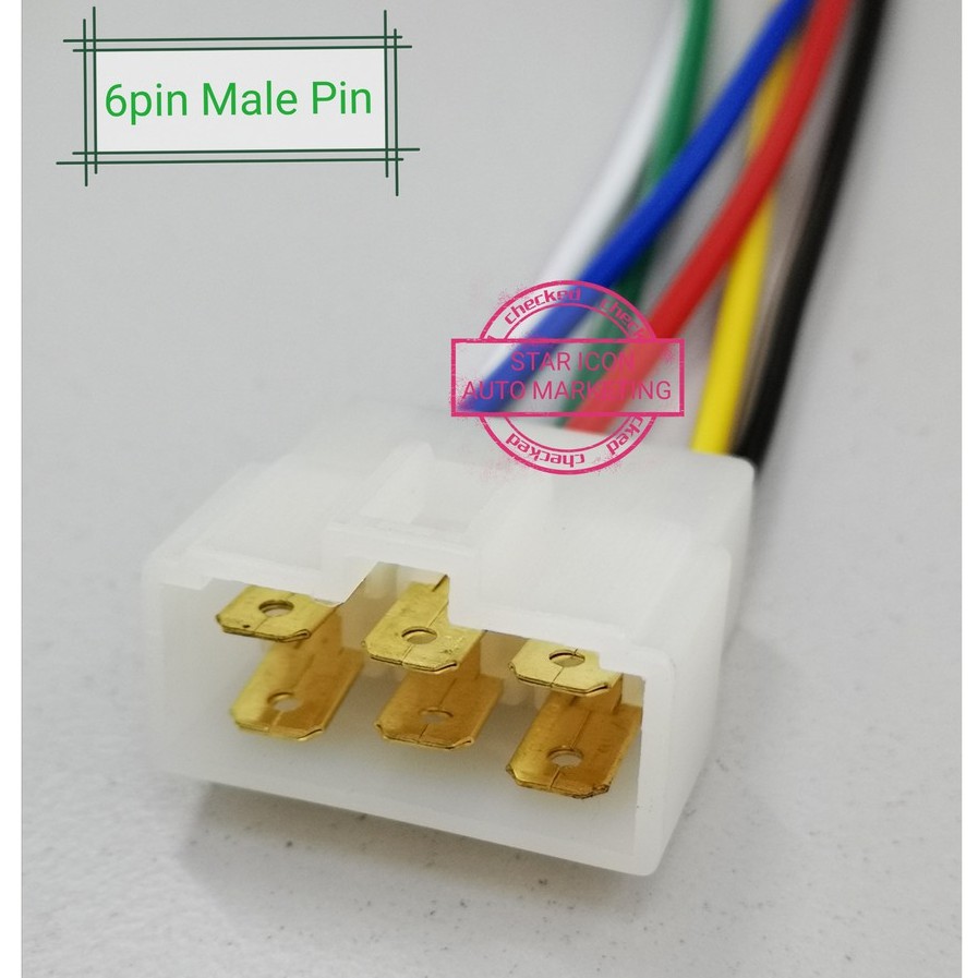 (6pin) 6.3mm Electrical Terminals Male Female Connector Socket With ...