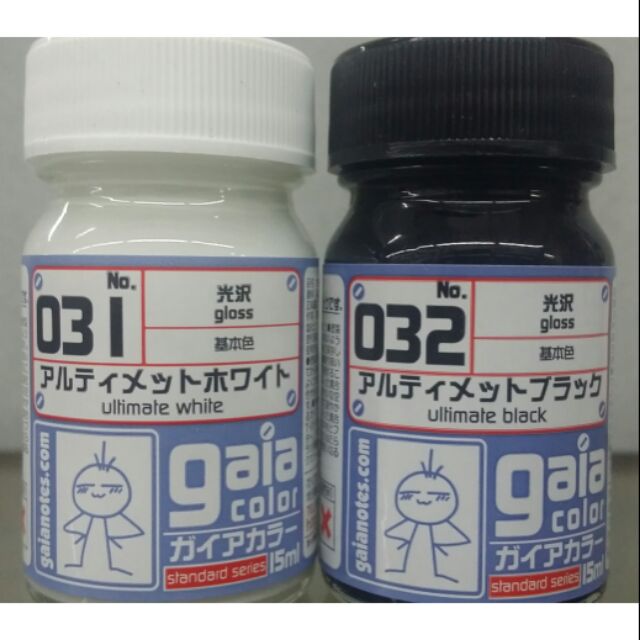 GAIANOTES PAINT 031 ULTIMATE WHITE & 032 ULTIMATE BLACK | Shopee Malaysia