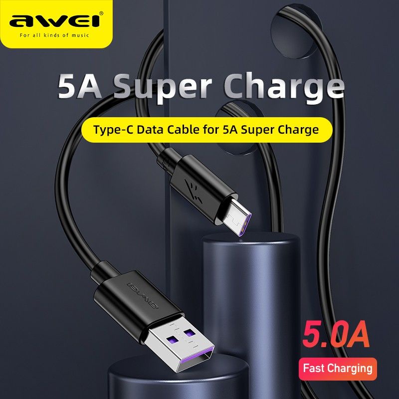 CL-110T AWEI 5A TYPE-C SUPER FAST CHARGING CABLE FOR MOBILE PHONE | Shopee Malaysia