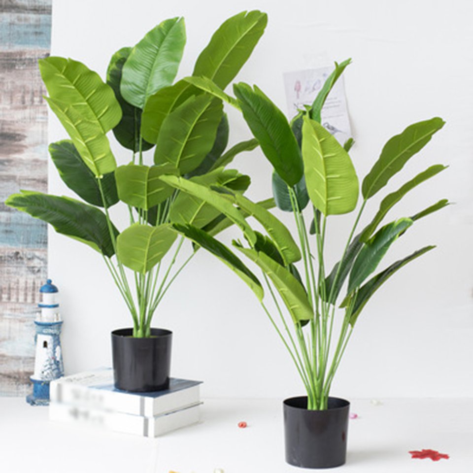 24/18/12 leaves potted plant decorative tree viral artificial banana ...