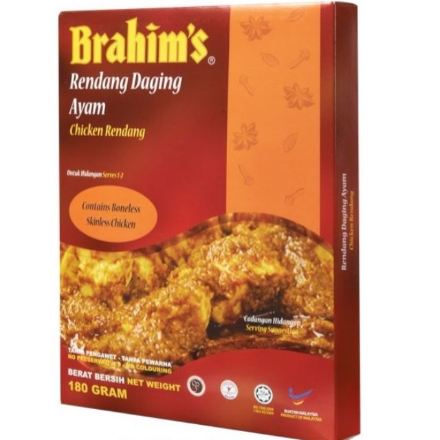 Brahim's Meals Ready To Eat Rendang Daging Ayam ohs | Shopee Malaysia