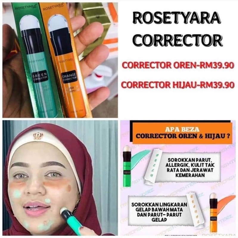 MUABellaz Makeup Corrector Rosetyara | Shopee Malaysia