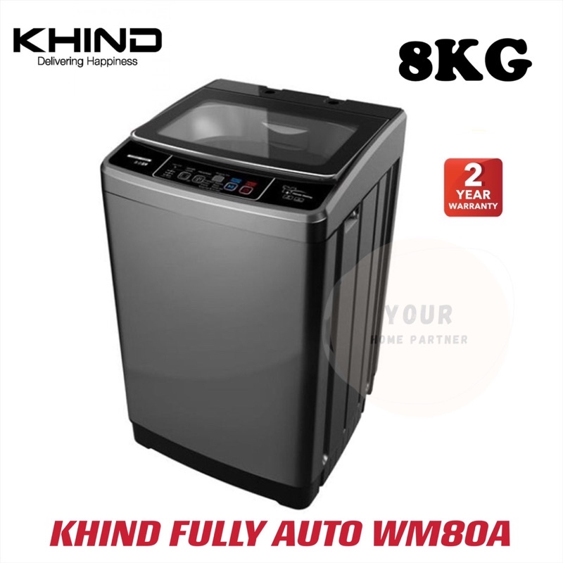 Khind Fully Auto Washing Machine WM80A 8KG | Shopee Malaysia