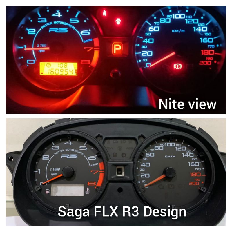 Proton Saga FLX R3 custom panel meter plate matte surface screen ...