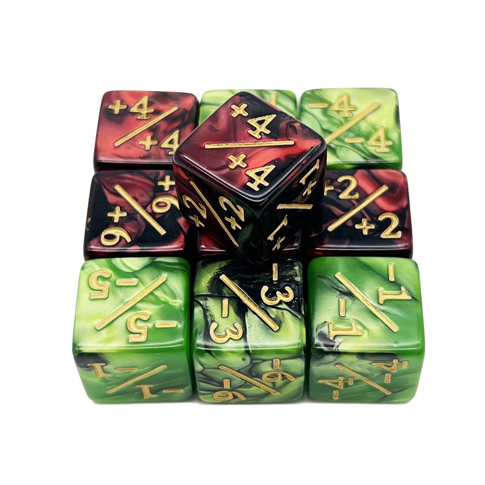 10 Pieces Dice Counters Token Dice, D6 Dice Compatible with Card Game ...