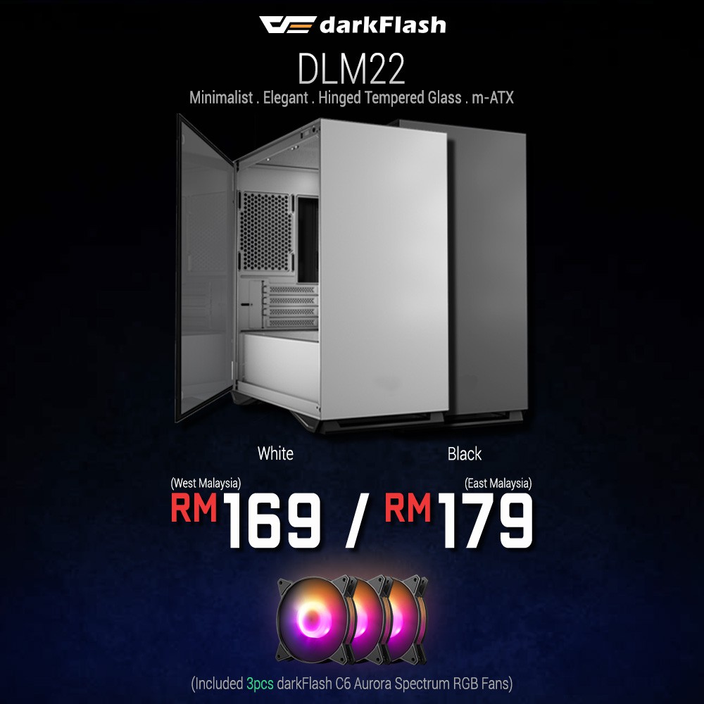 AIGO DARKFLASH DLM22 M-ATX GAMING CASING | Shopee Malaysia