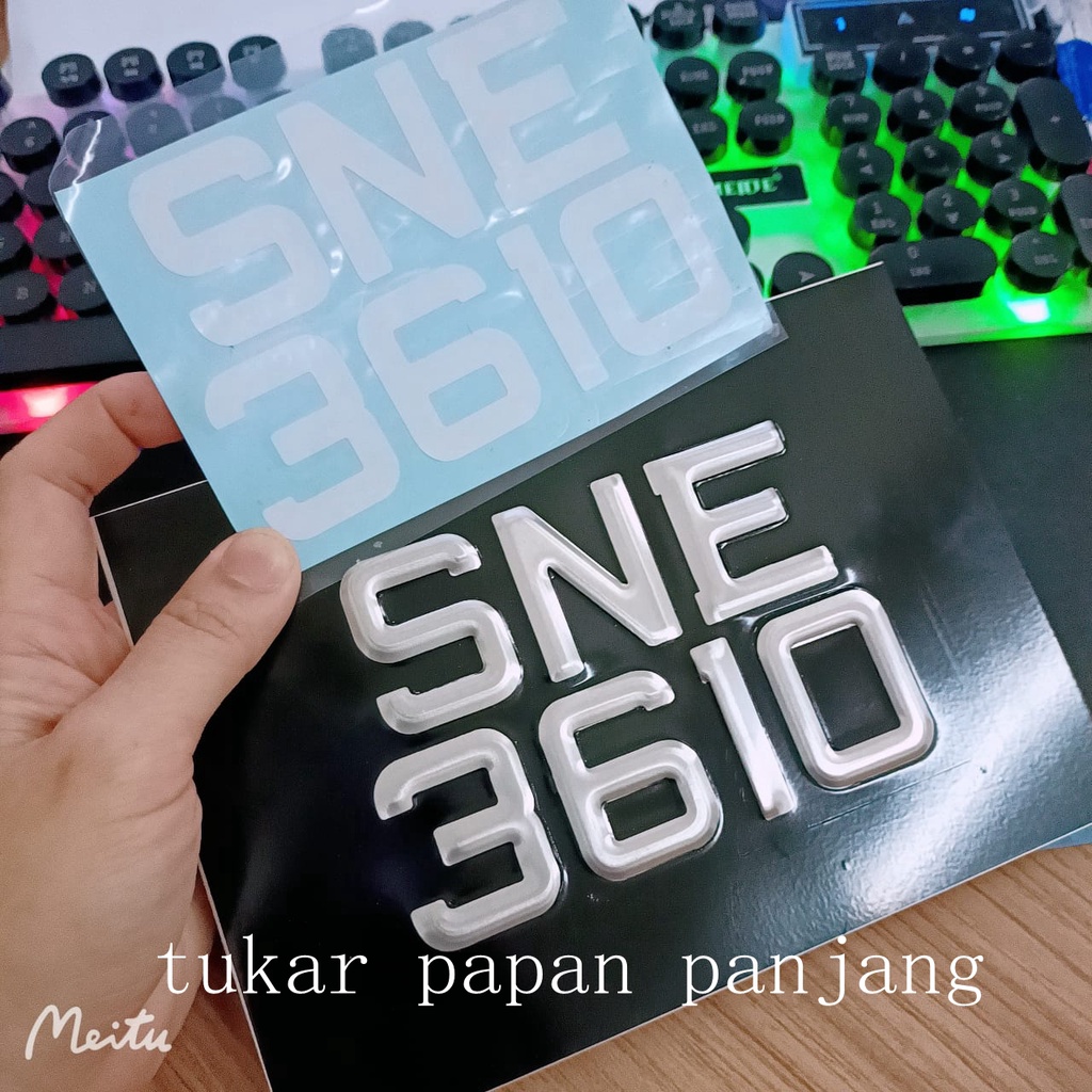 TIEM10 DESIGN PLATE BESI MOTOR KETUK (Warna Original Aluminum) Number ...