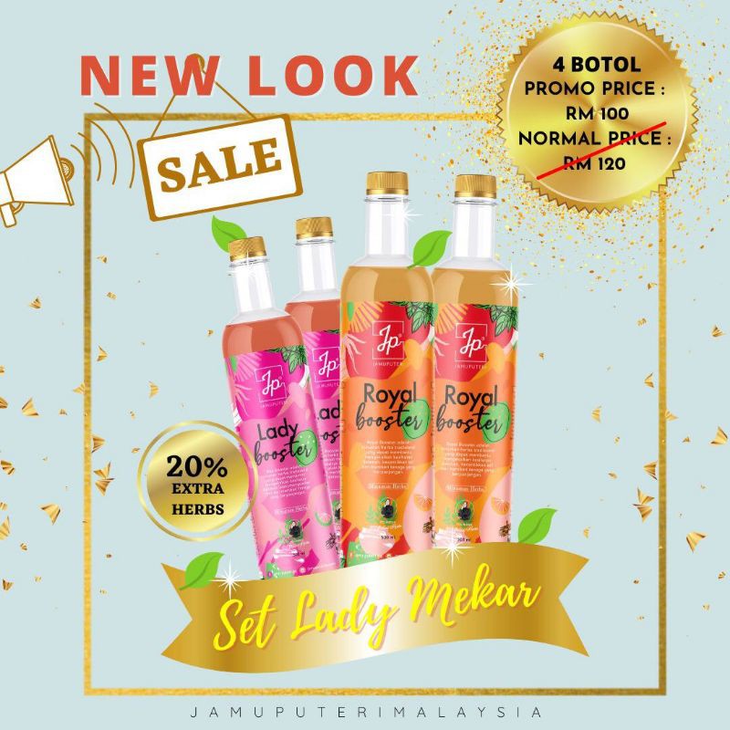 Jamu Puteri NEW LOOK 2021 + FREE AIR BUBBLE WRAP Me_n La_dy Ro_yal Ski ...