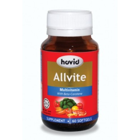 Hovid Allvite Multivitamin with Beta-carotene 60 softgels EXP:2025 ...