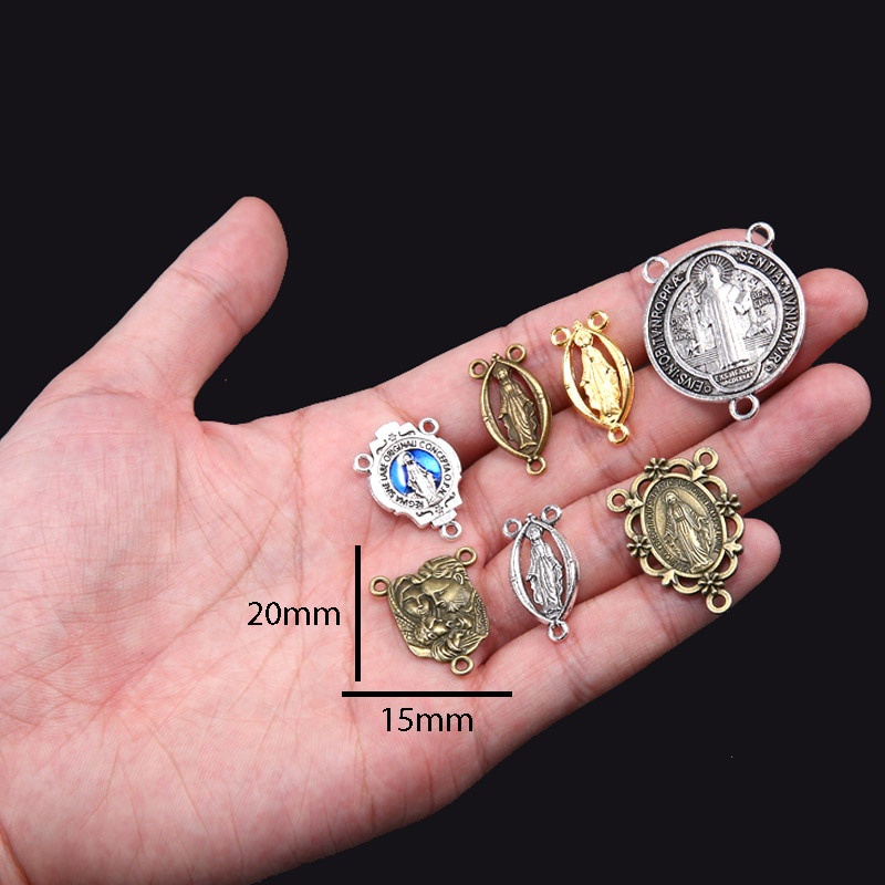 10pcs New Catholic Rosary Connector Necklace Bracelet Many Jesus Christ ...