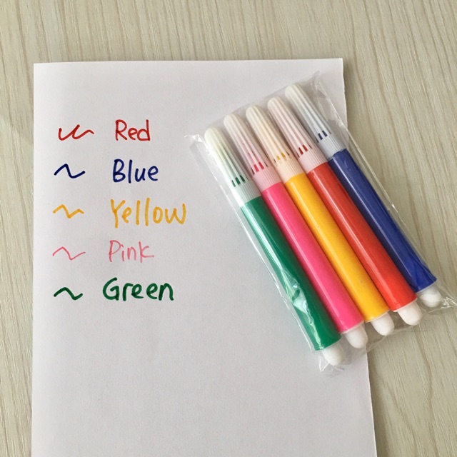 🛍🛒 5-pc Kinder water colour pen pocket size | Shopee Malaysia