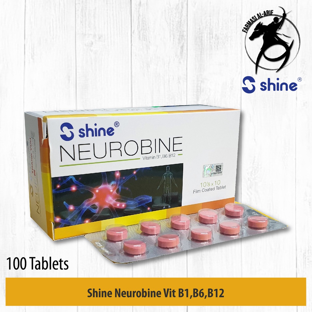 Shine Neurobine Vit B1,B6,B12 (100 Tablet) | Shopee Malaysia