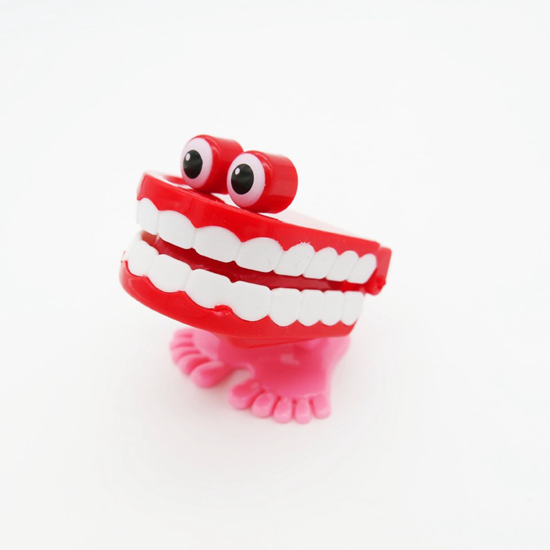 [New] Jumping teeth on a chain toy denture model toy Halloween toy ...