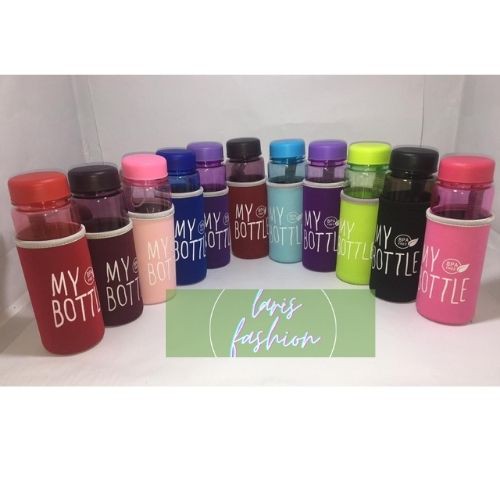 My bottle Infused Water 500ml Plastic Drinking bottle+Pouch (Mix Color ...