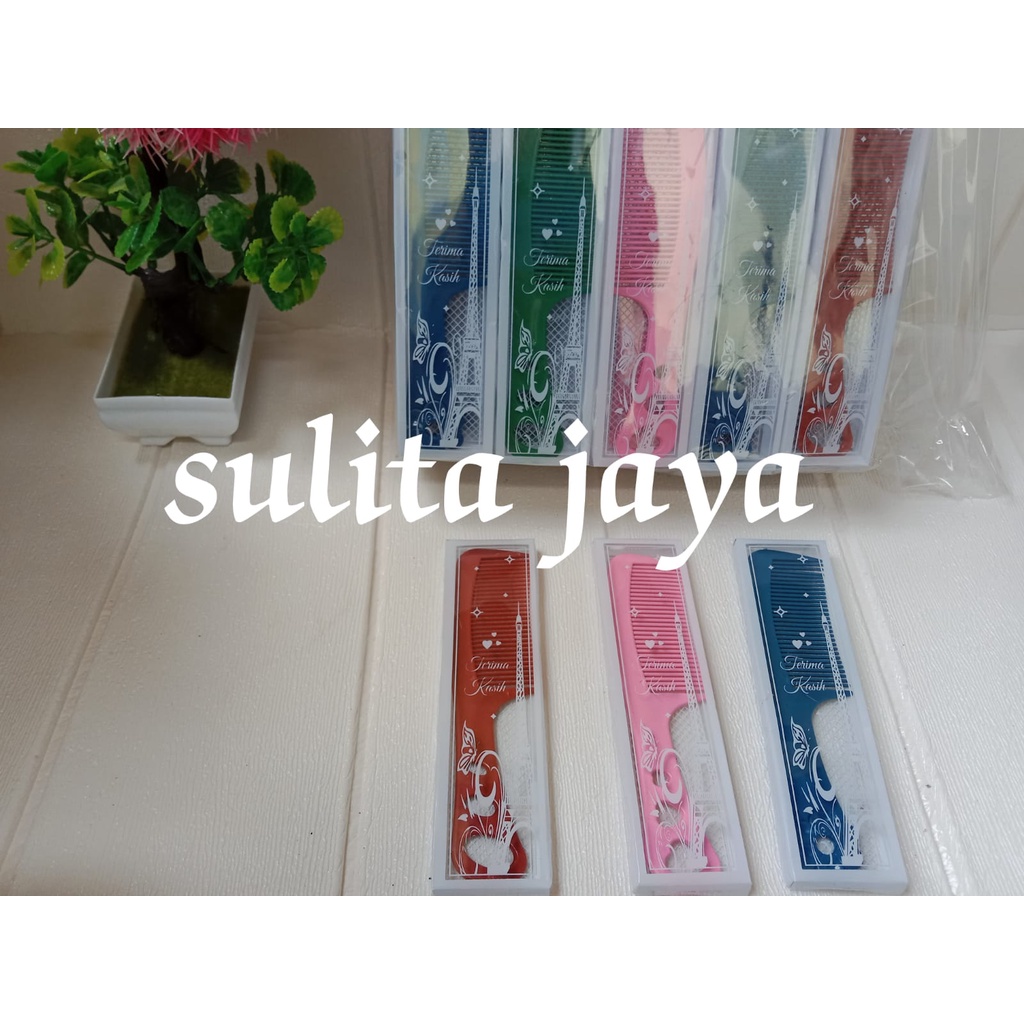 (100 Pcs) Wedding Souvenirs MINI hole comb packed with Mica motif 100 ...