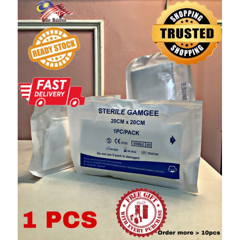 [Ready Stock] Dressing Pad ( Sterile Gamgee ) 20cm X 20cm, 1pc/pack Exp ...