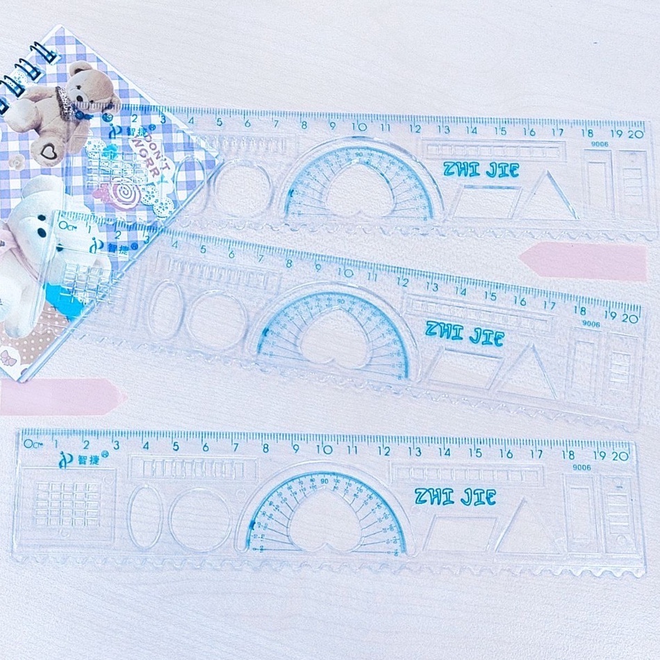 (Ready Stock)Mathematics Template Ruler Transparent Measuring Tools ...