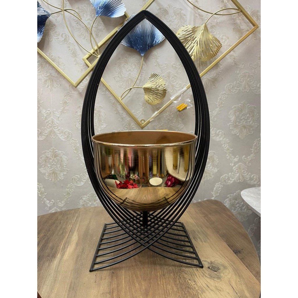 ⚡️READY STOCK⚡️ PASU VIRAL / MODERN RUSTIC STAND VASE / GOLD VASE WITH ...