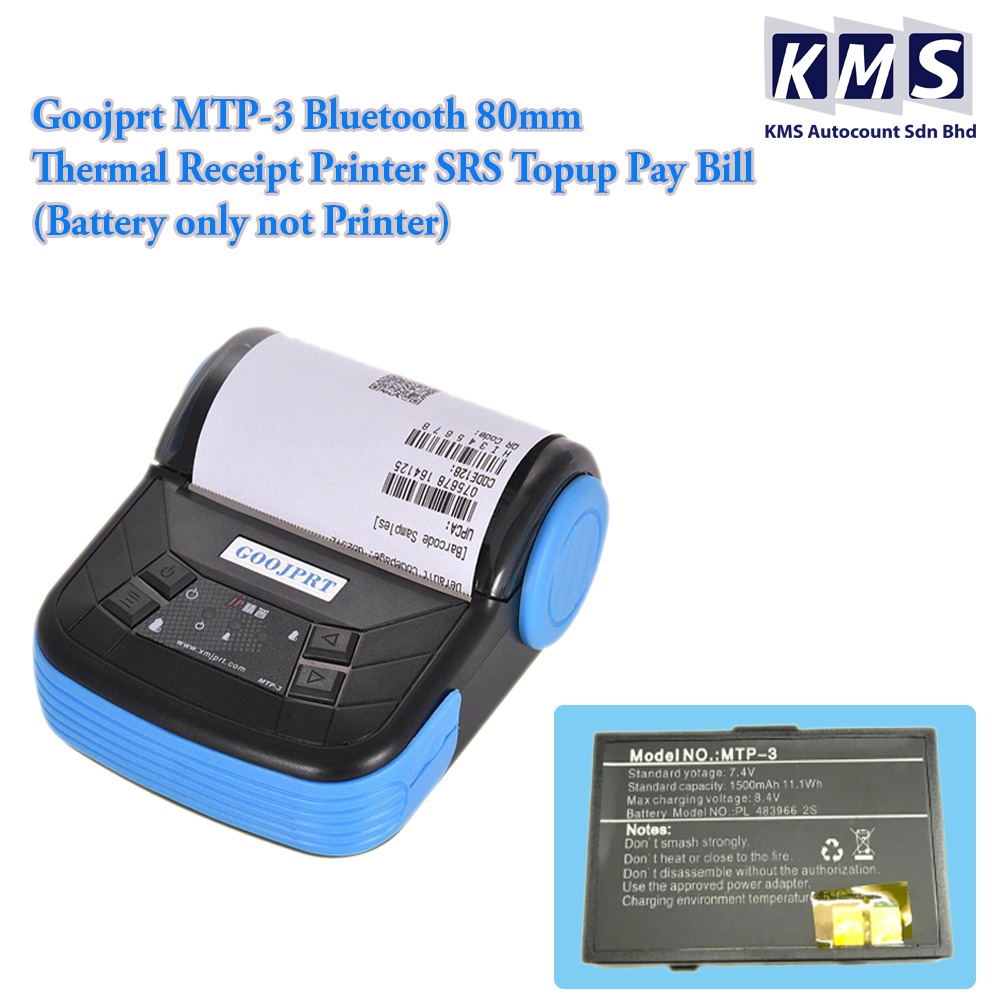 Goojprt MTP-3 Bluetooth 80mm Thermal Receipt Printer SRS Topup Pay Bill ...