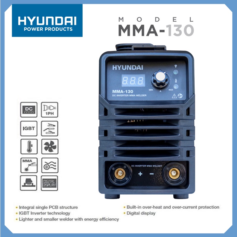 Hyundai MMA130 Heavy Duty Inverter Technology Cordless Welding Machine ...