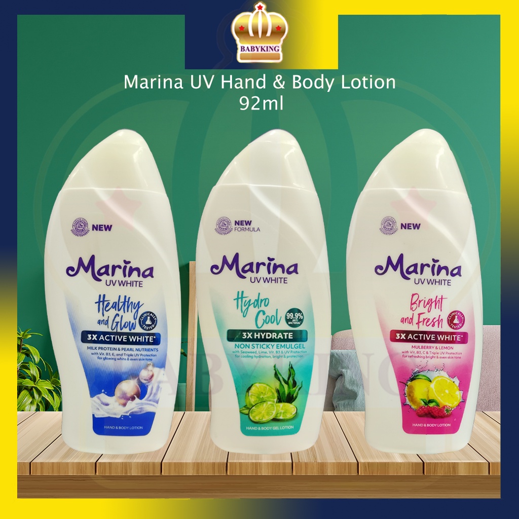 Original Marina UV White Hand & Body Lotion 92ml / 185ml (Healthy And ...