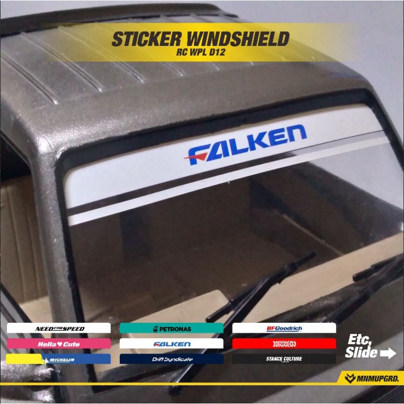 Rc WPL D12 1/10 windshield glass Sticker | Shopee Malaysia