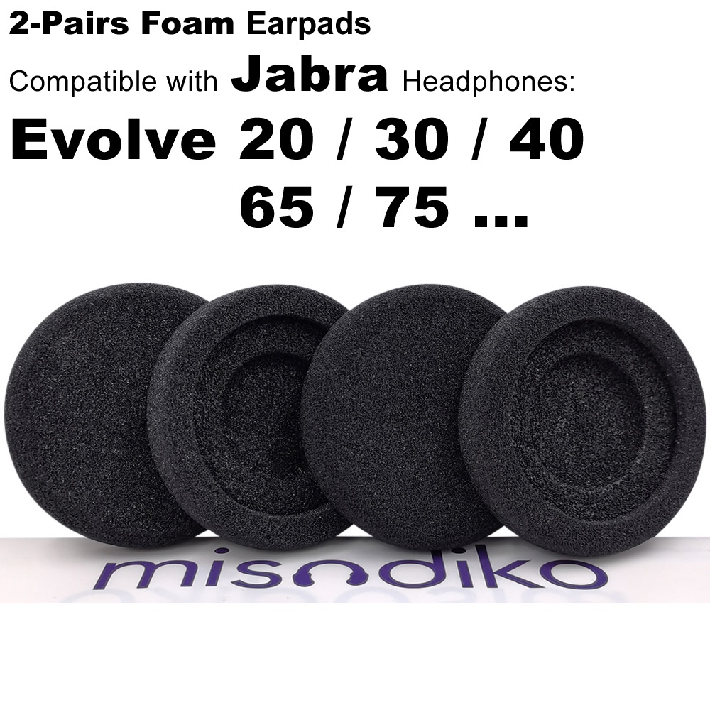 misodiko Foam Earpads Replacement for Jabra Evolve 20 20se 30 30II 40 ...