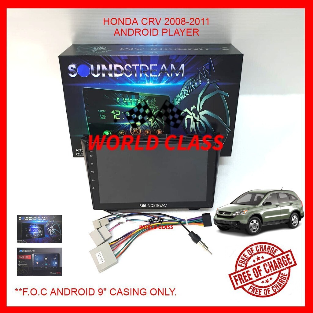 HONDA CRV G3 2007-2011 SOUNDSTREAM ANDROID IPS PLAYER 9 INCH FULL HD ...
