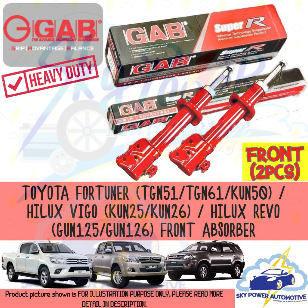 TOYOTA FORTUNER (TGN51) / HILUX VIGO (KUN25) /REVO (GUN125) GAB SUPER R ...