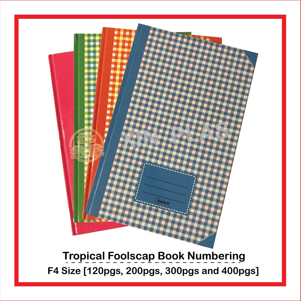 Tropical F4 Hard Cover Foolscap Book Numbering / Buku Log Kulit Tebal ...