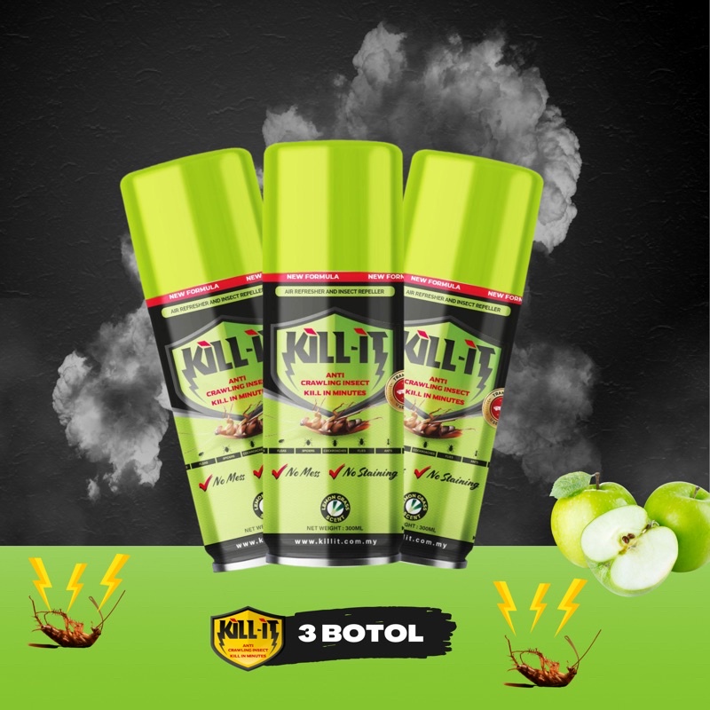 [ORI HQ BAU APPLE] - KILLIT SPRAY LIPAS SERANGGA SEMUT KERETA RUMAH ...
