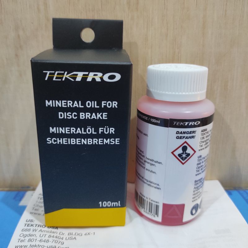 Tektro MINERAL OIL FOR DISC BRAKE 100ML Bicycle DISC BRAKE OIL | Shopee ...