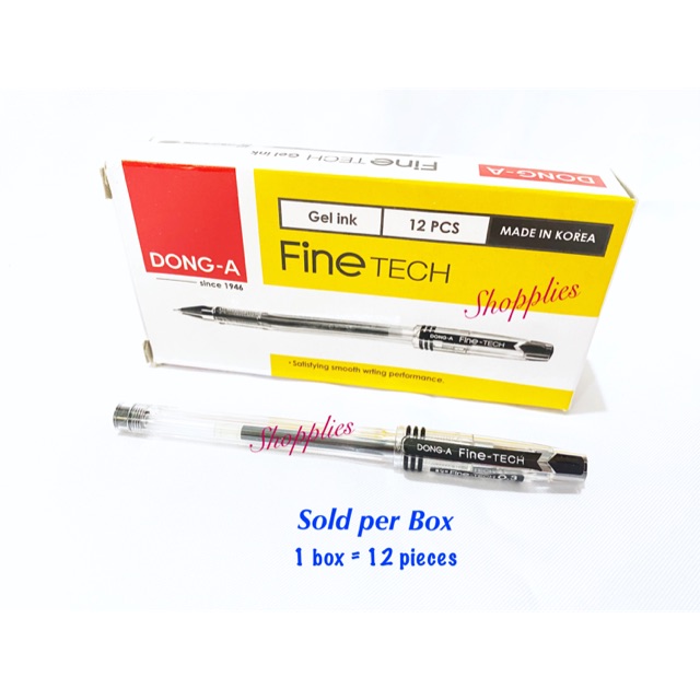 Dong A Fine Tech 0.3 Gel Pen Black ( Sold per Box ) | Shopee Malaysia